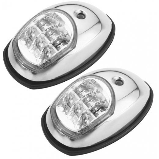 Set LED Positionslichter Edelstahl